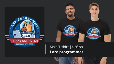 i are programmer male engineer t shirt