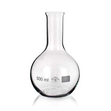 Flask Flat Bottom Narrow Neck With Rim Borosilicate Glass Dalon