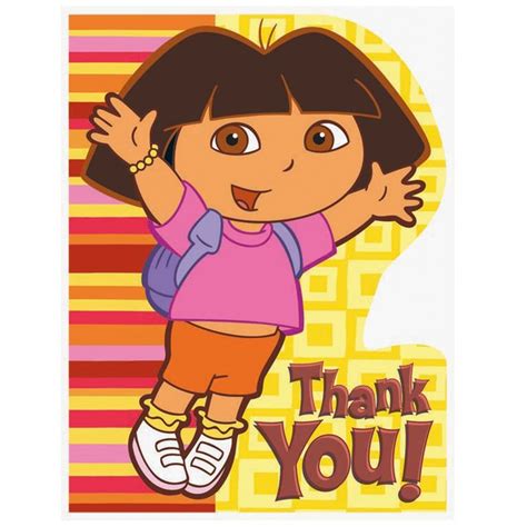 Dora And Friends Thank You Cards 8 Count Dora And Friends Dora The