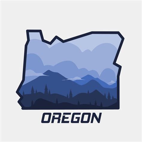 Oregon State Outline Vector Art Icons And Graphics For Free Download