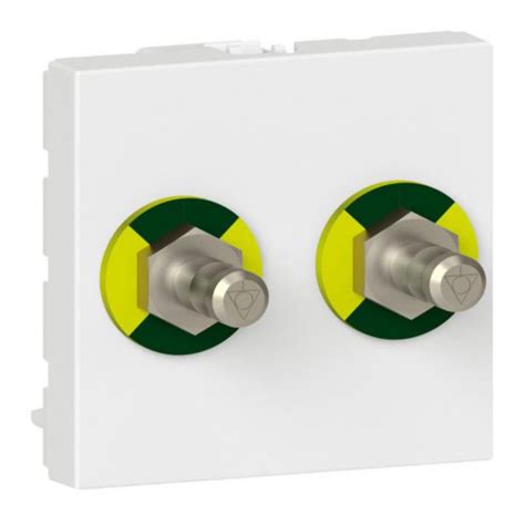 2 Equipotential Socket Antimicrobial 2 Modules White 078760l