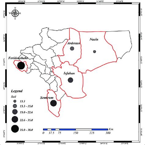 Frequency Map Of Soil Contamination With Toxocara Eggs In Different