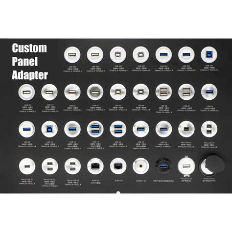 Waterproof Circular Usb Panel Socket Adapter Ethernet Panel Jack