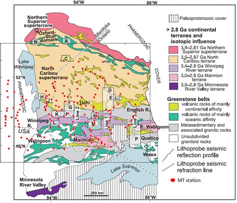 Geologic Map Of The Survey Area Mt Stations Are Shown By Red Circles