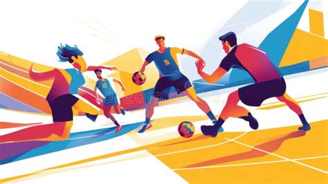 Dynamic Handball Action Stock Illustration Illustration Of Graphic