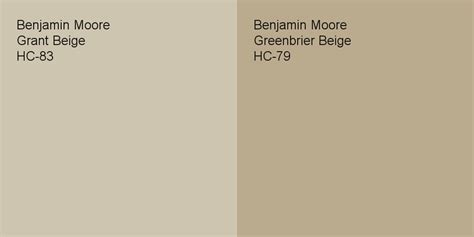 Benjamin Moore Grant Beige Vs Benjamin Moore Greenbrier Beige Comparison