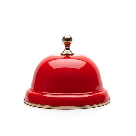 Premium Photo A Red Bell With A Gold Handle