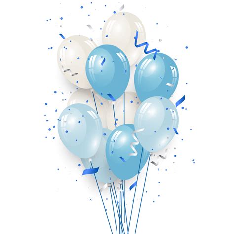 Descargar Globos De Decoración De Cumpleaños Azul De Lujo Gratis