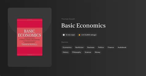 Basic Economics Book Summary