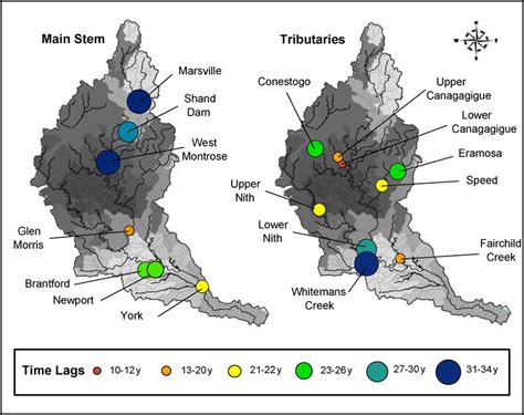 Spatial Patterns In Annual Lag Times Across The Grand River Watershed