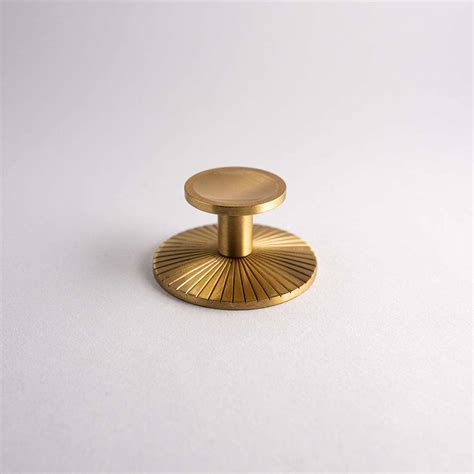 Brass Cabinet Knobs Sunburst Solid Brass Available In Two