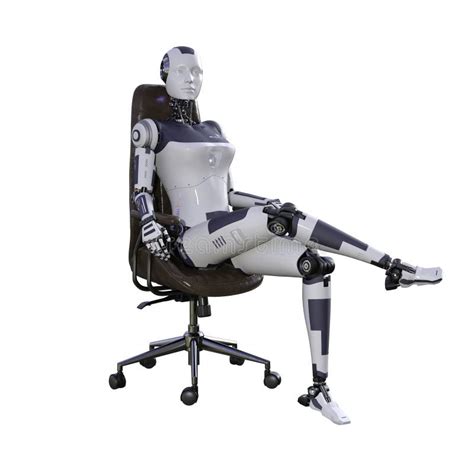 Woman Robot Sitting Stock Illustrations 398 Woman Robot Sitting Stock