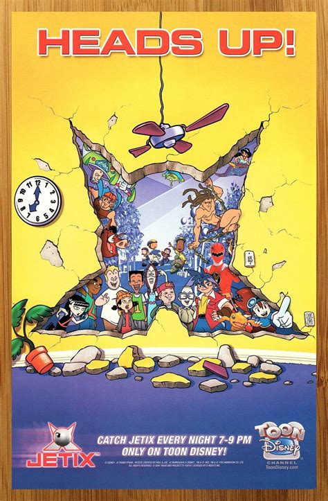 2004 Jetix Toon Disney Print Ad Poster Recess Tarzan Power Rangers 00s