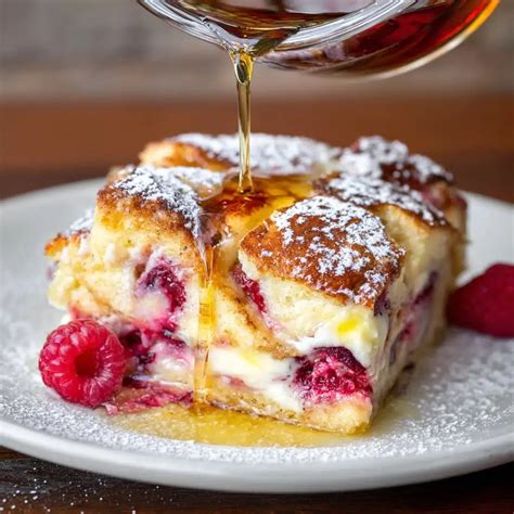 Raspberry Cheesecake French Toast Casserole Indulgent And Creamy