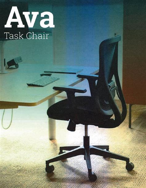 Cs Ava Mesh Task Chair Synchro With Seat Slide And Arms In Black Fabric