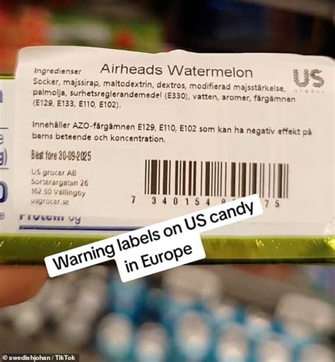 In Sweden American Products Have Warning Labels On Them The