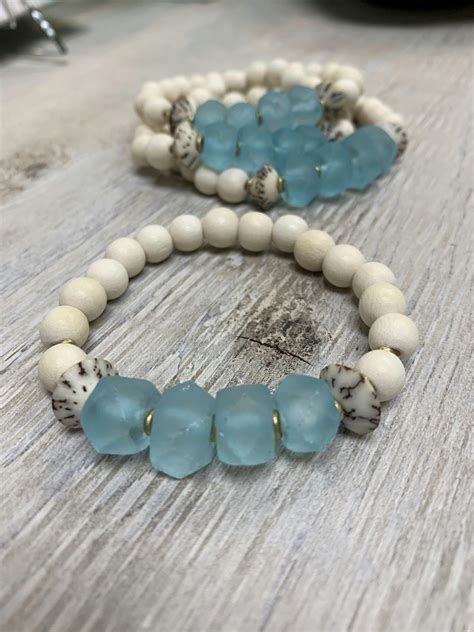 Aqua Clear Faceted Recycled Java Glass Beads — The Bead Chest