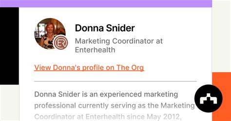 Donna Snider Marketing Coordinator At Enterhealth The Org