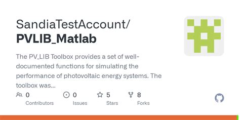 Github Sandiatestaccountpvlibmatlab The Pvlib Toolbox Provides A