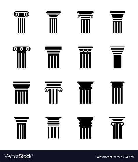 Modern Pillar Designs Royalty Free Vector Image