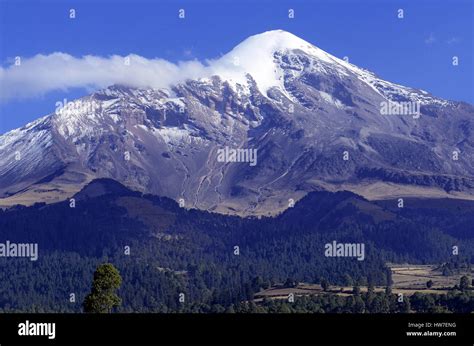 Alpine Terrain With Rock Snow And Ice On Pico De Orizaba Volcano Or