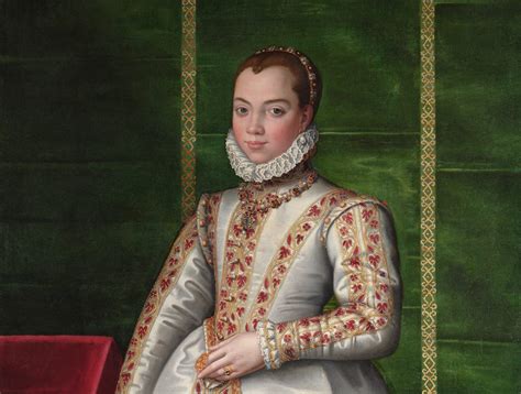 Sofonisba Anguissola Portrait Of A Lady In White Satin