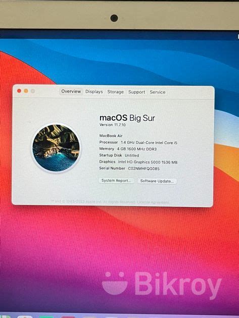 Macbook Air Intel Core I5 For Sale In Kajir Dewry Bikroy