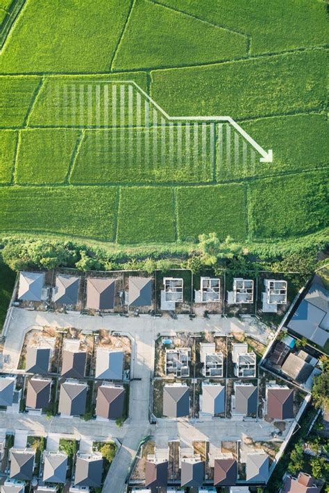 Land And Concept Of Value To Decrease Reduction Or Low Stock Image