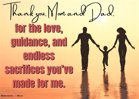 40 Heartfelt Thank You Mom And Dad Quotes With Cards Motivation For Mom