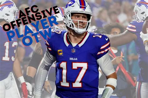 Josh Allen Named Afc Offensive Player Of The Week