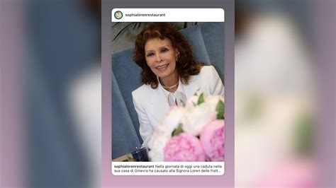 La Actriz Sofía Loren Sufre Una Caída A Sus 89 Años Youtube