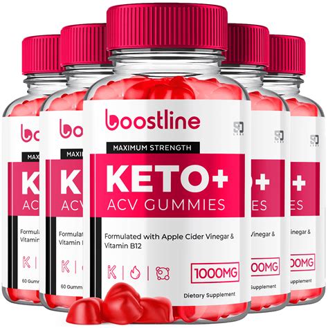5 Pack Boostline Keto Acv Gummies Apple Cider Vinegar Supplement