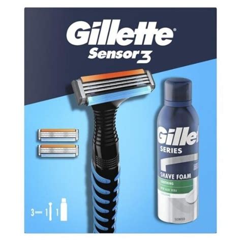 Gillete Set Sensor3 BrijaČ Tri Dopune Pena Za Brijanje 200ml