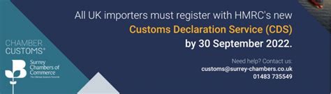 New Hmrc Customs Declaration Service Cds