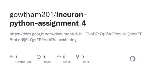 Github Gowtham201ineuron Python Assignment4 Documentd