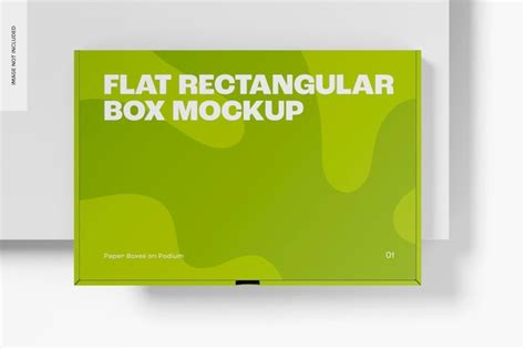 Premium Psd Flat Rectangular Box Mockup Top View