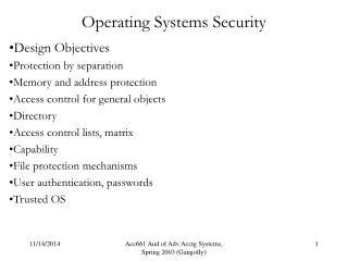 PPT Operating Systems Security PowerPoint Presentation Free Download ID