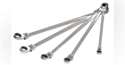 Metric Double Box End Universal Spline Flexible Ratcheting Wrench Set