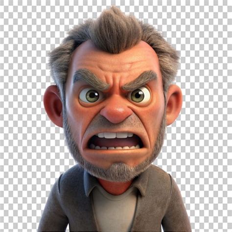 3d Angry Man Premium Ai Generated Psd