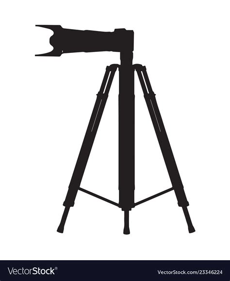 Black Camera On A Tripod White Royalty Free Vector Image