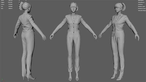 Artstation Womens Working Suit Bussiness Suit Marvelous Designer