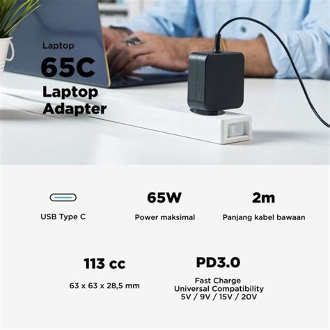 Jual Adapter Innergie C6 Lite Charger Laptop Universal Type C 65w Pd 3