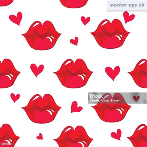 Lip Pattern Stock Illustration Download Image Now Design Human Mouth Illustration Istock