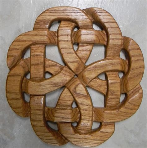 Celtic Knotwork In Oak Wood Wood Carving Patterns Carving Wood