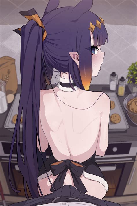 Rule 34 1boy Back Bangs Bare Back Bare Shoulders Black Hair Blue Eyes