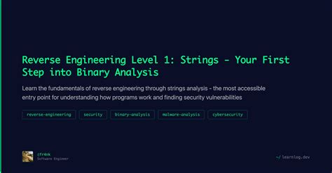 Reverse Engineering Level 1 Strings Your First Step Into Binary
