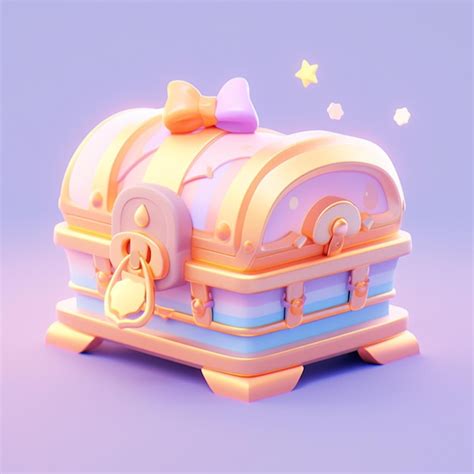 There Is A Small Toy Chest With A Bow On Top Generative Ai Premium Ai