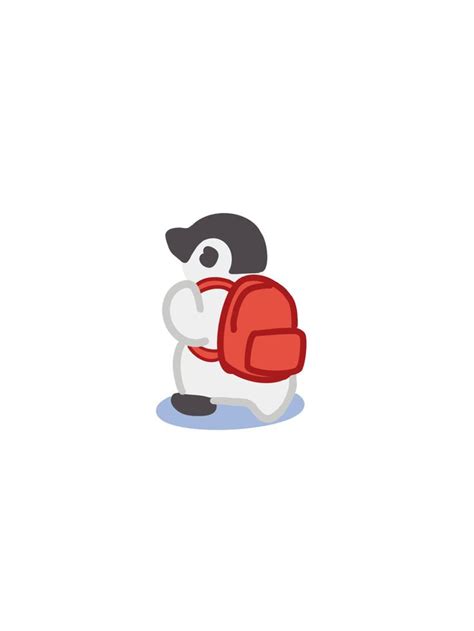 Slippy The Penguin Back To School Sticker For Sale By Byliyah Penguins Penguin Love School