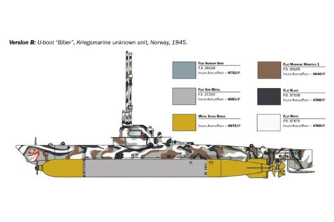 135 Italeri U Boat Biber Midget Submarine