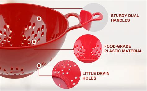 8 Pcs Mini Colander For Kitchen Colored Plastic Strainer